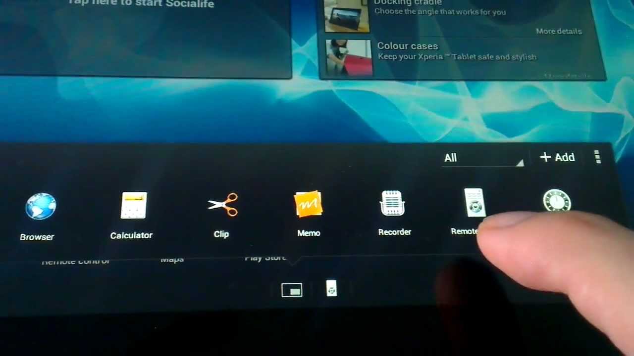 How to open two apps at the same screen at Sony Xperia Tablet S - YouTube