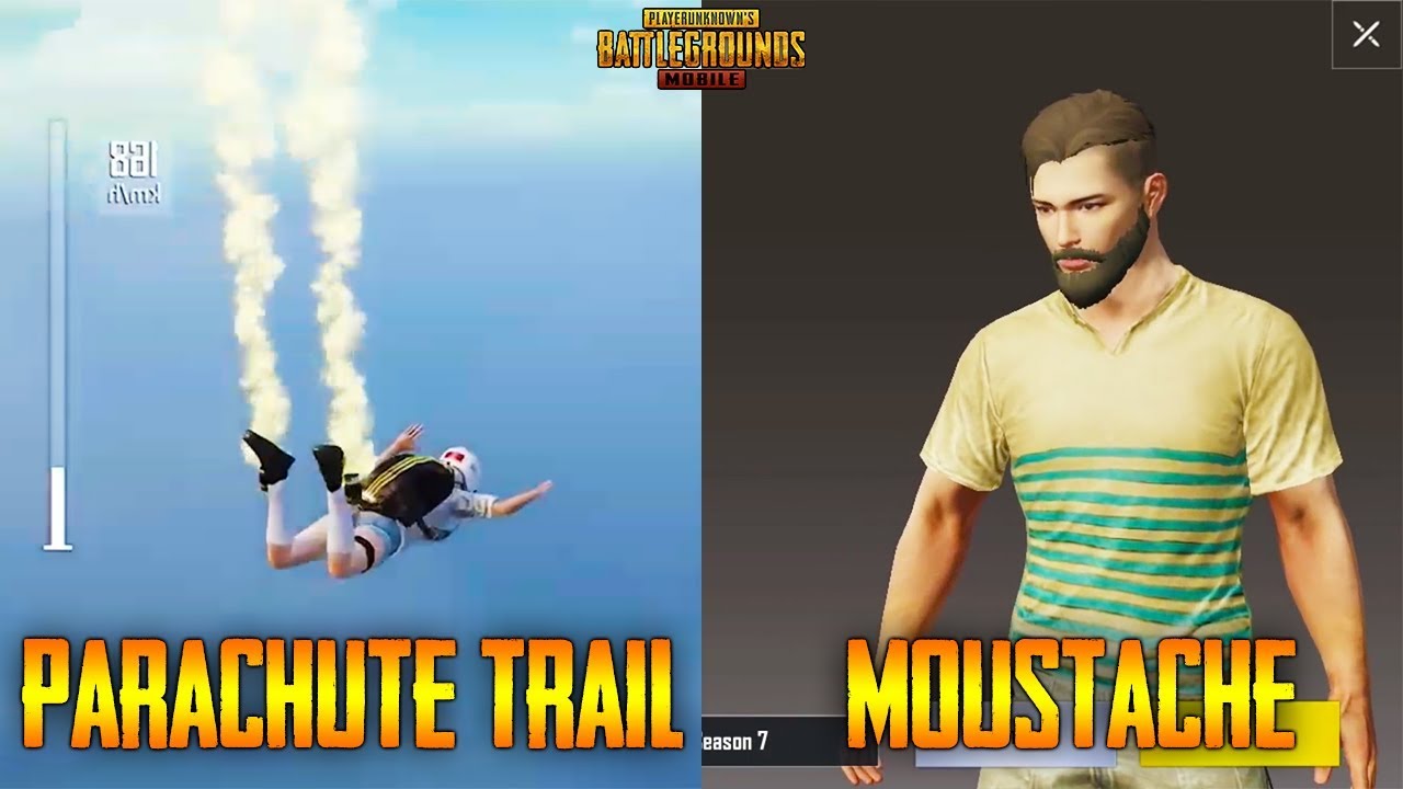 PUBG Mobile Parachute TRAIL | Beard Moustache CUSTOMIZATION - PUBG ...