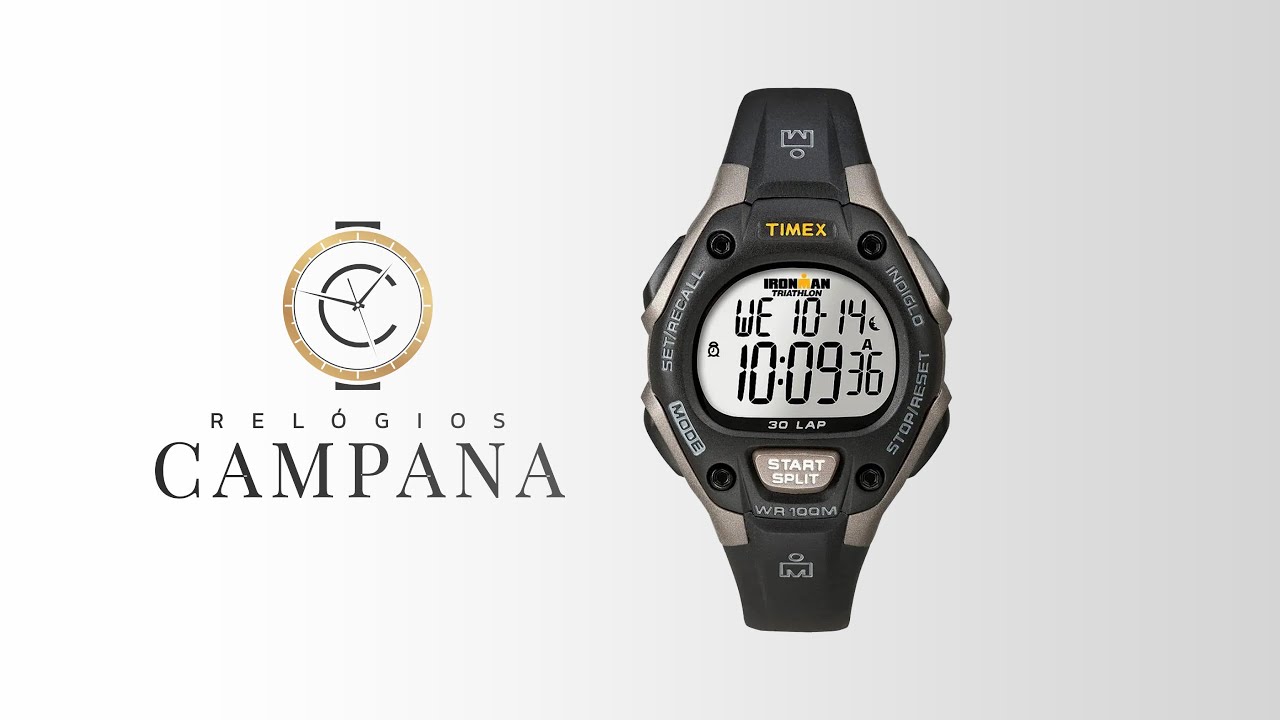 Relógio Timex Unissex Digital Esportivo Iroman Preto T5E961 - YouTube