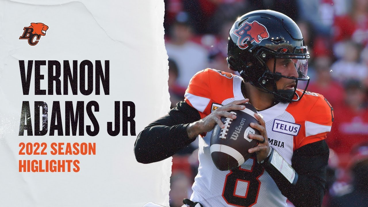 Vernon Adams Jr. - QB- BC Lions 2022 Season Highlights - YouTube