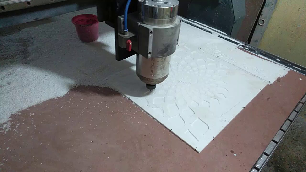 Solid sarfece corian cnc work - YouTube