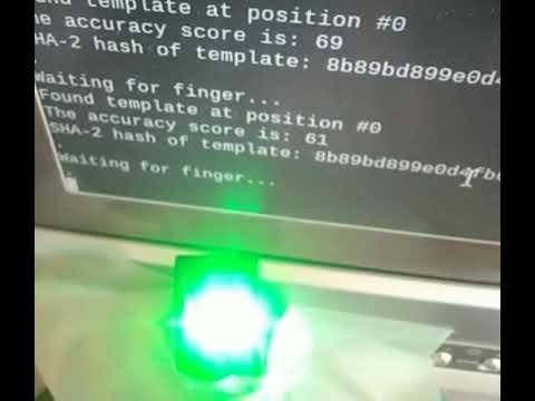 DY50 fingerprint 指紋認証センサーのタッチセンサとLED連動制御に成功 - YouTube