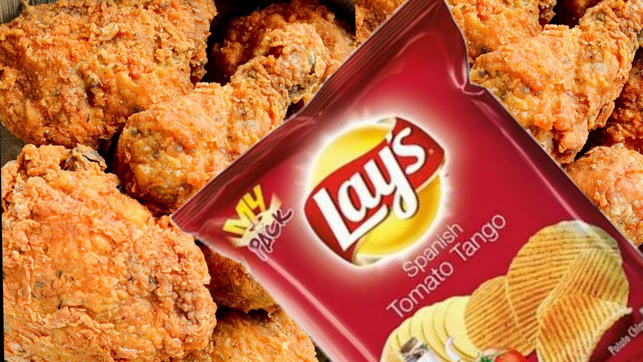 How to make KFC chicken using tomato lays chips - YouTube