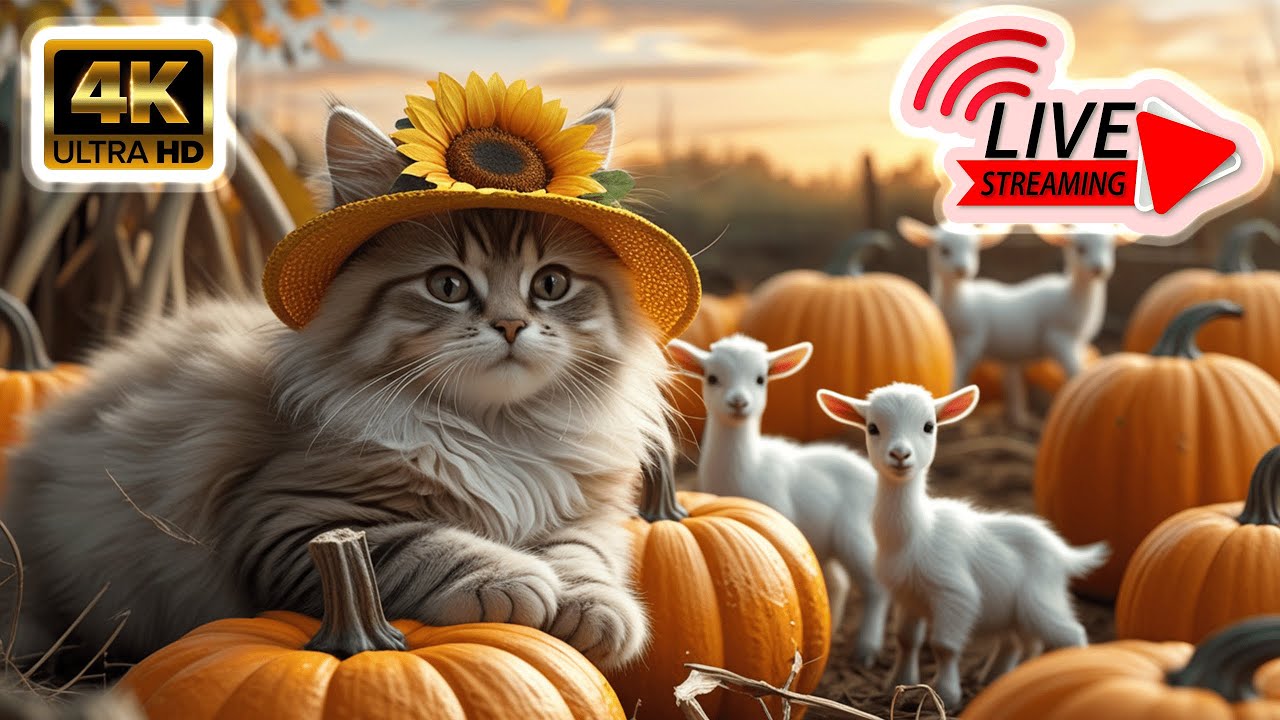 🔴 Nature Catflix LIVE – Calm Birds and Friendly Rabbits | Cozy ...