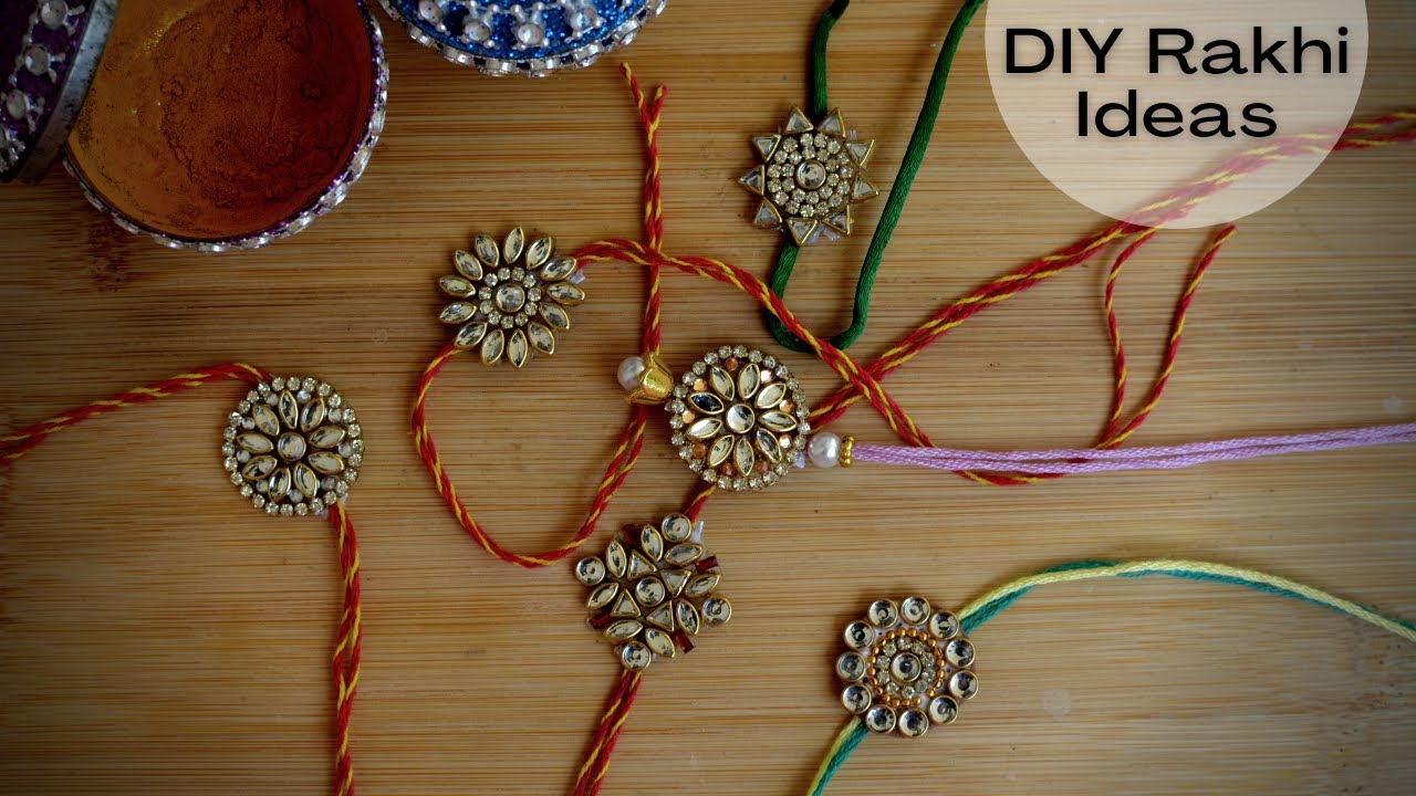 DIY Rakhi Making At Home | Easy And Quick Rakhi Making Tutorial | DIY ...
