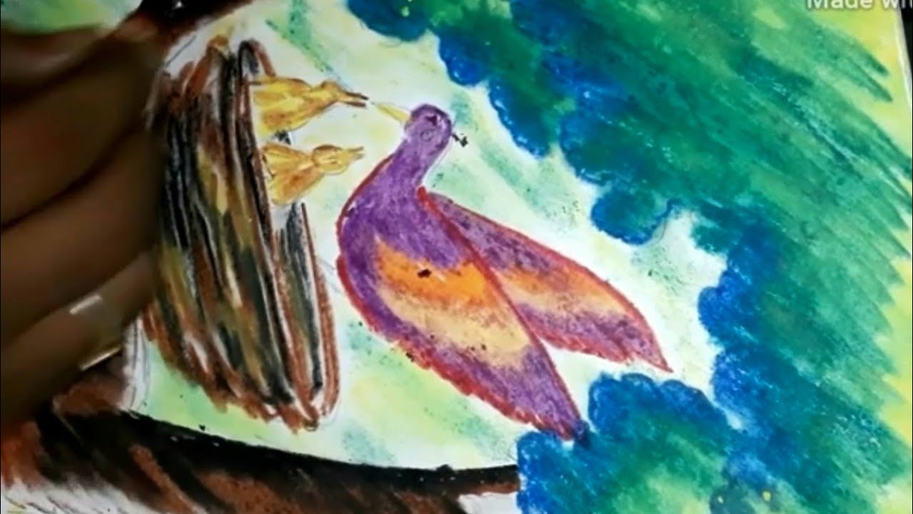 How to draw bird family. - YouTube