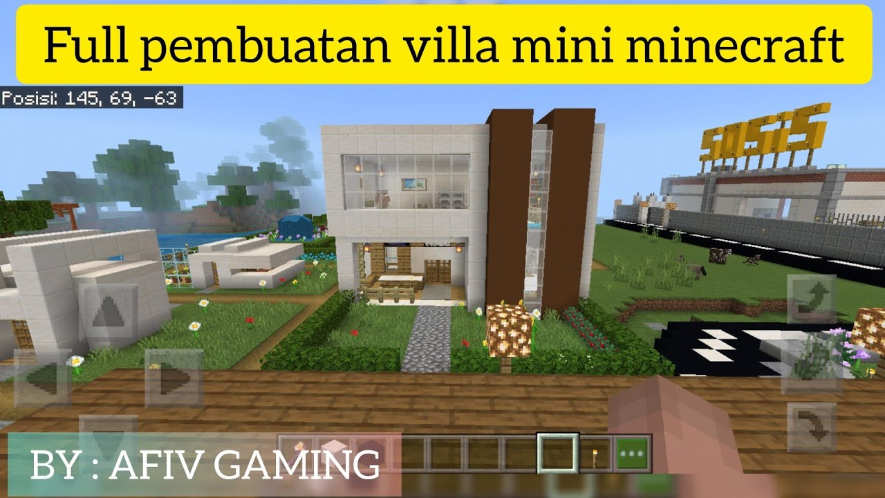 full pembuatan villa mini,minecraft - YouTube