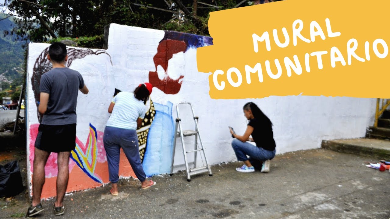 MURAL COMUNITARIO EN MI BARRIO | PARTE 1 | IS ARTE - YouTube