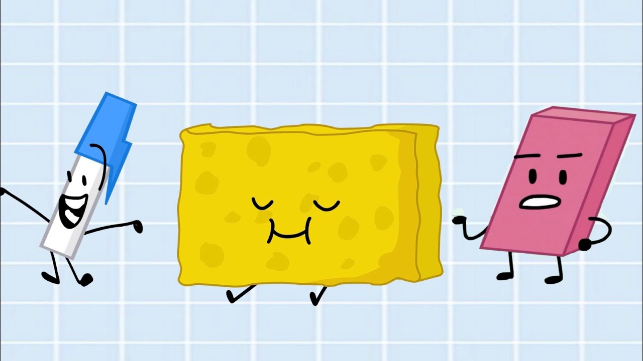 Bfb Find the characters [118] [Spongy] [Pen] [eraser] - YouTube