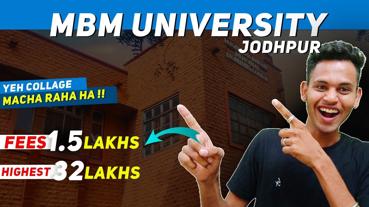 MBM University, Jodhpur- Reality 😱 - Campus, Placements, Cut-off ...