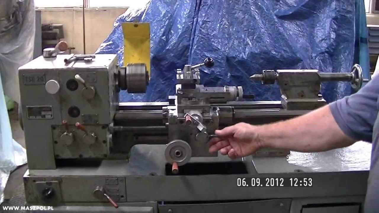 Tokarka TSB-20 WWW.MASZPOL.PL - YouTube