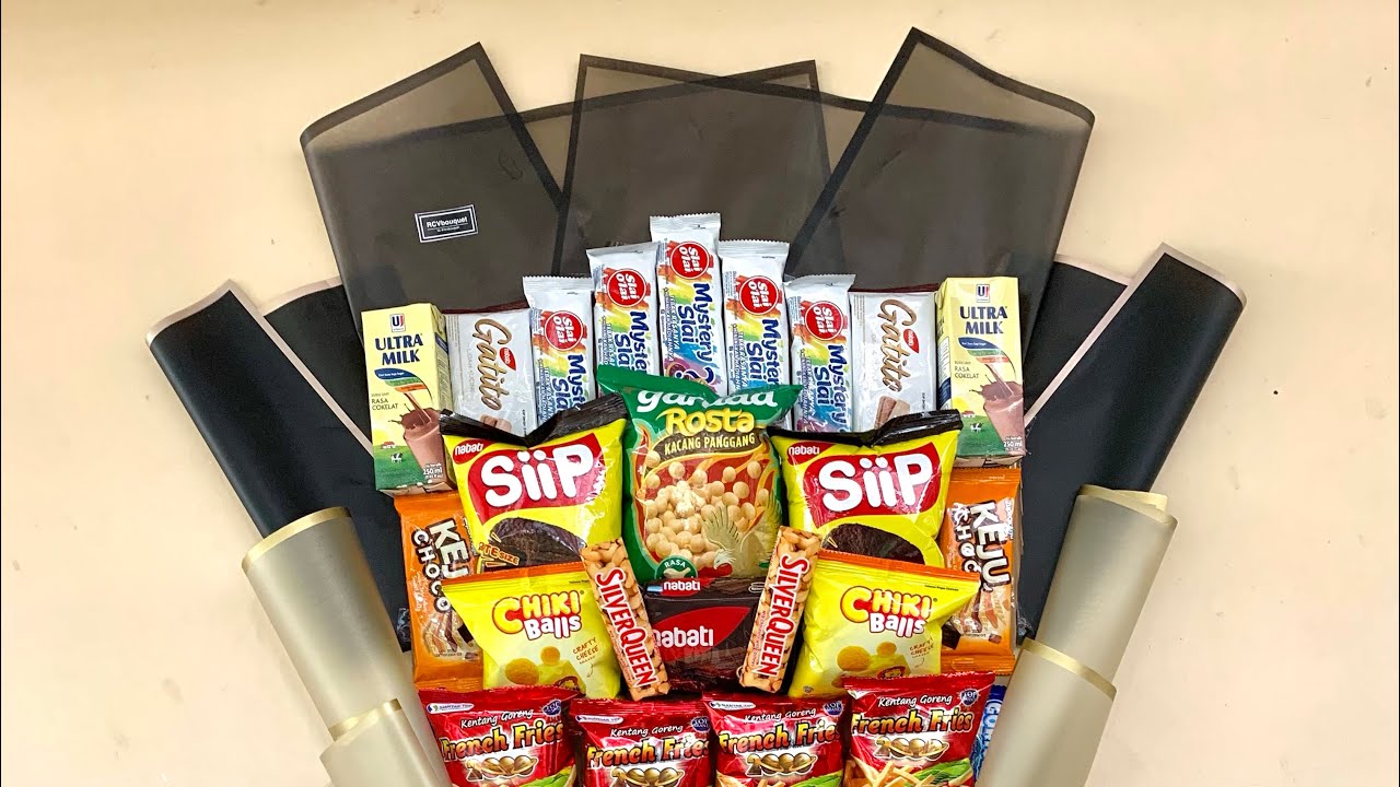 Cara membuat Buket snack jumbo || Buket wisuda || buket untuk cowok ...