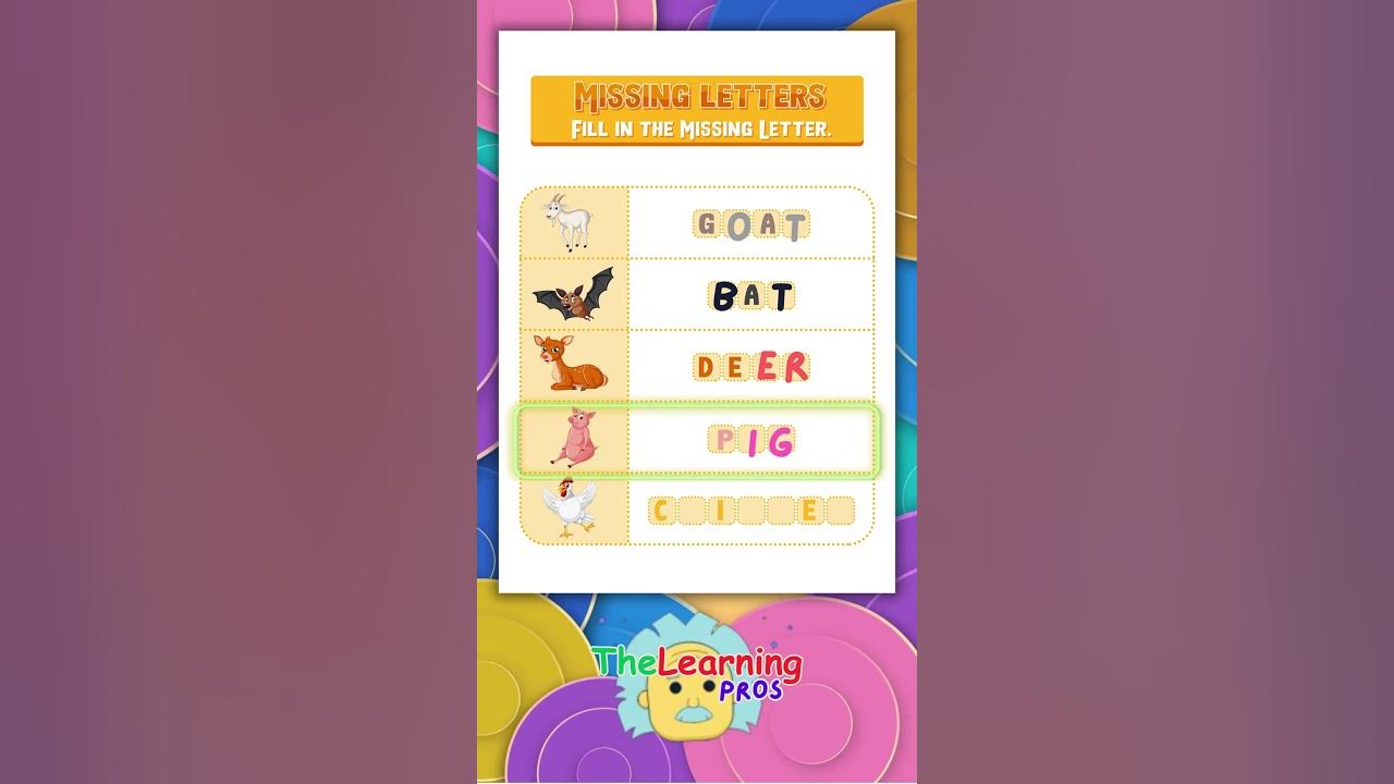 Fun Fill-in-the-Blank Spelling Game for Kids! - YouTube