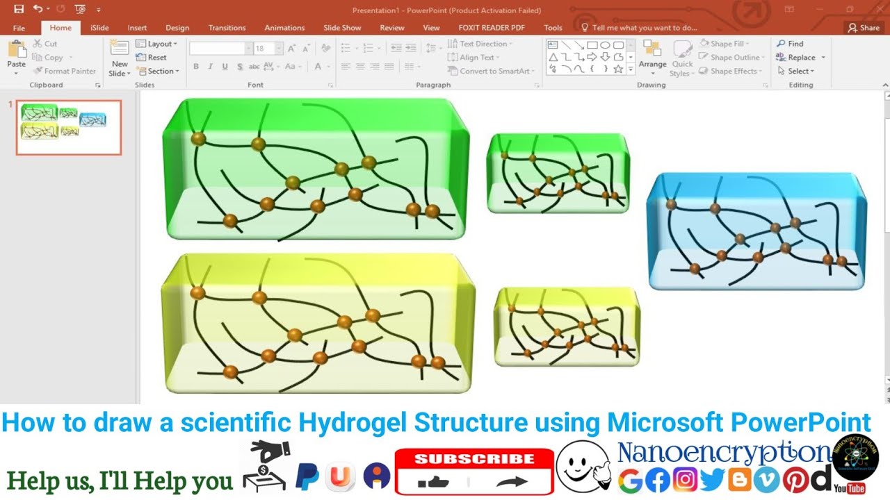 How to draw a scientific Hydrogel Structure using Microsoft PowerPoint ...