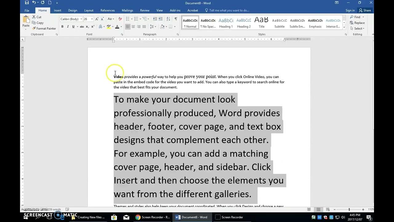 Microsoft Word Character Formatting | How to Bold, Italicize, Change ...