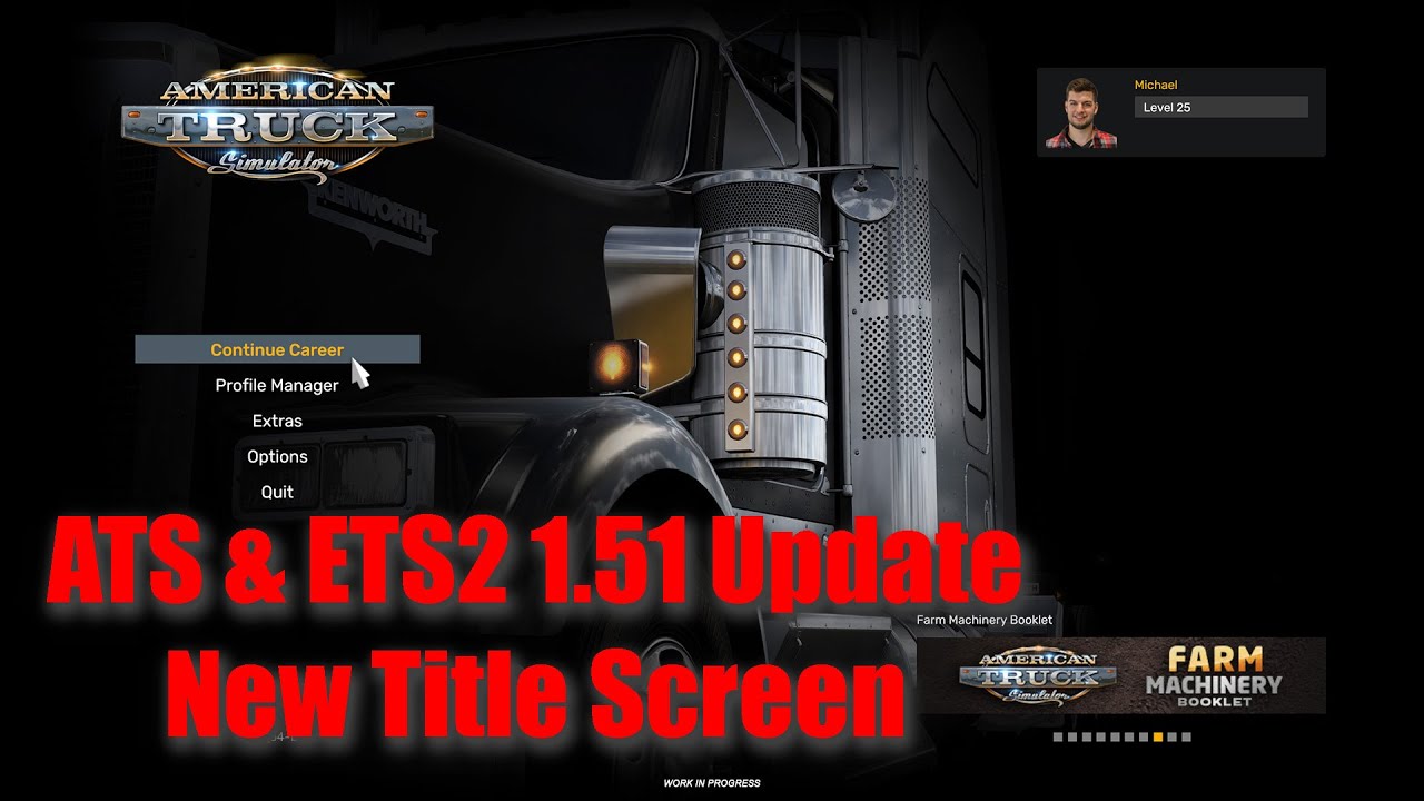 ATS & ETS2 1.51 update New Title Screen and Ride Along - YouTube