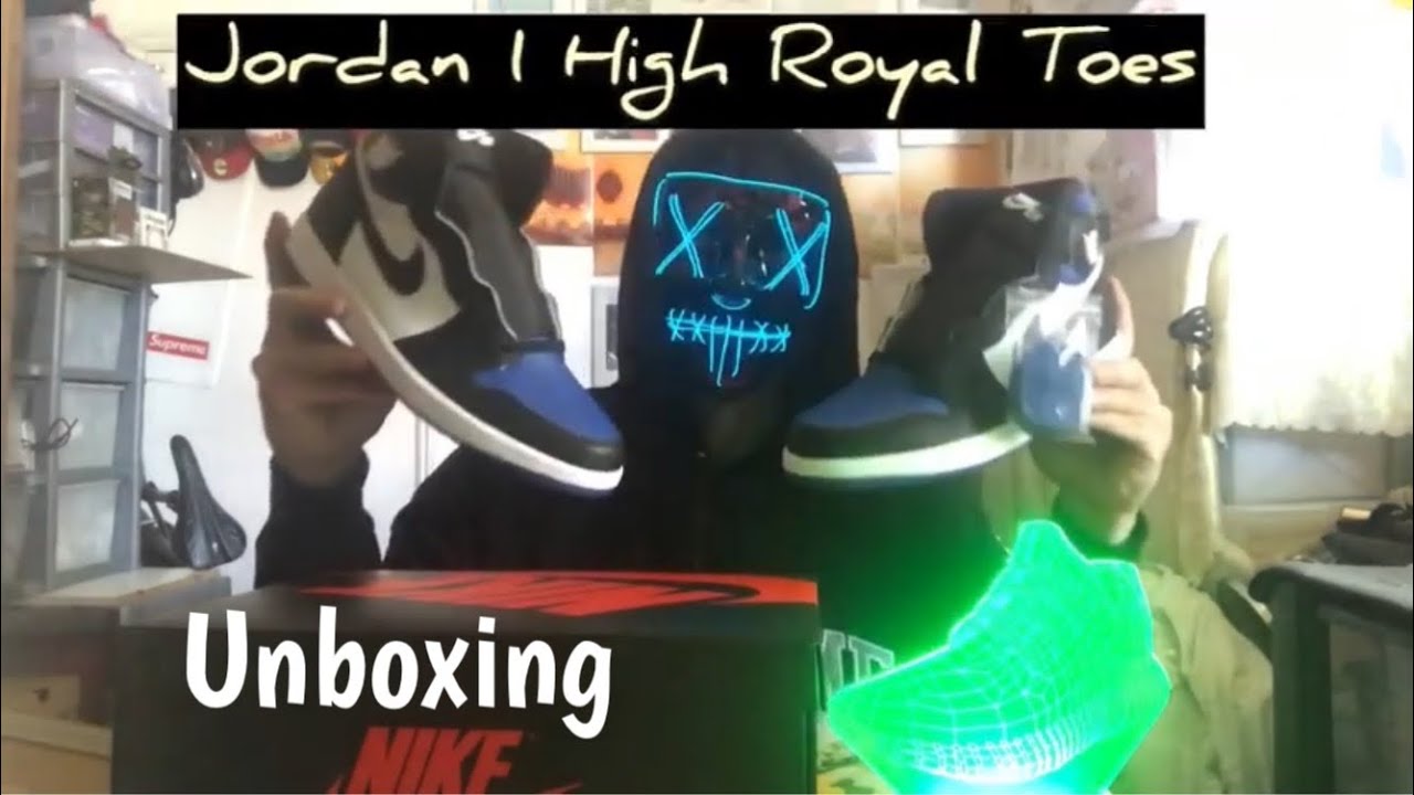 Unboxing Jordan 1 High Royal Toes - YouTube