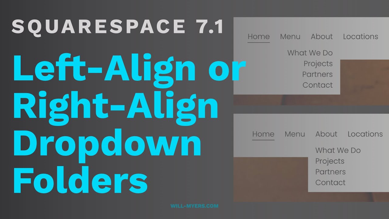 Adjust Alignment on Folder Dropdowns (Left or Right) - YouTube