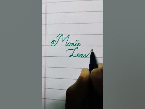 Marie Leask in cursive writing ️#calligraphy art #handwriting - YouTube
