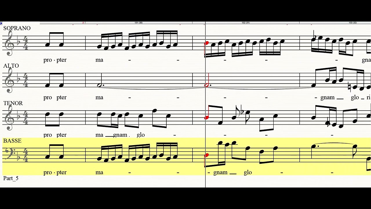 2 bis Messe en Fa maj JS Bach BWV 233 GLORIA 102-170 VOIX BASSE - YouTube