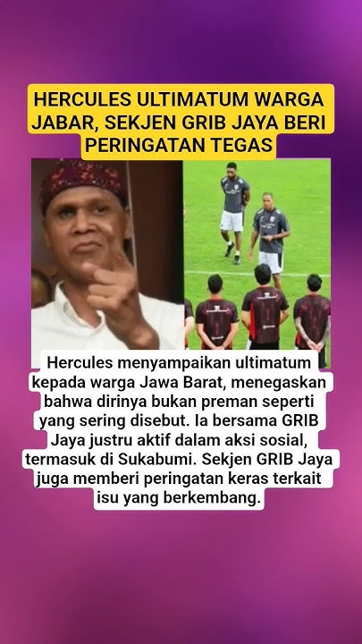 HERCULES ULTIMATUM WARGA JABAR, SEKJEN GRIB JAYA BERI PERINGATAN TEGAS - YouTube