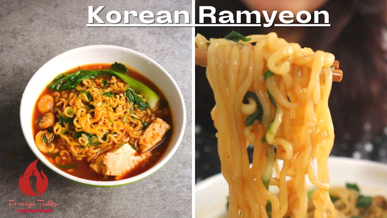 Indian Style Vegetarian Korean Ramyun | Korean Ramyun Ramen Recipe ...