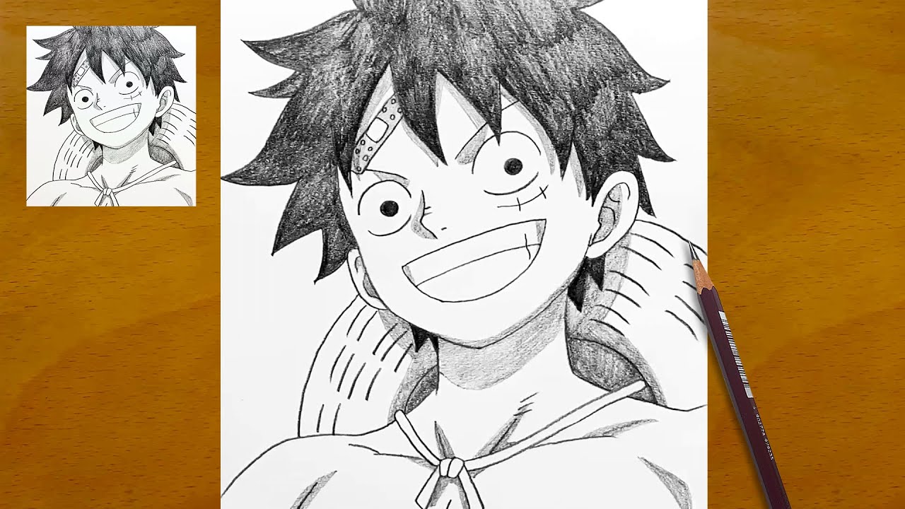 How to Draw Luffy Step by Step || Easy Anime Drawing || One Piece ...