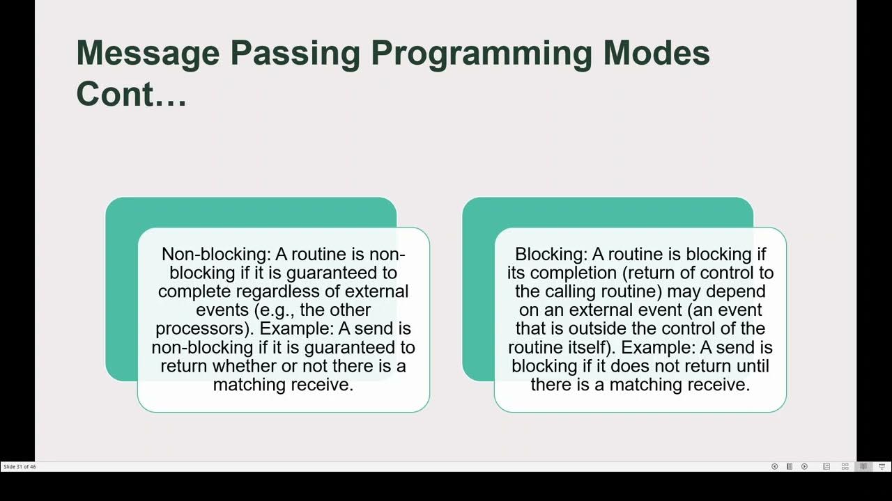 CS621 Short Lecture - 04 | Week 10 | Message Passing Programming Modes | CS621 | #KatHack #CS621 ...