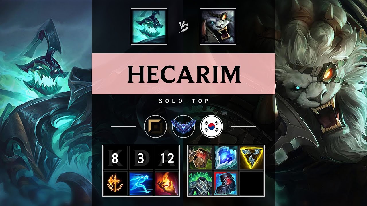 Hecarim Top vs Rengar - KR Diamond Patch 25.20 - YouTube