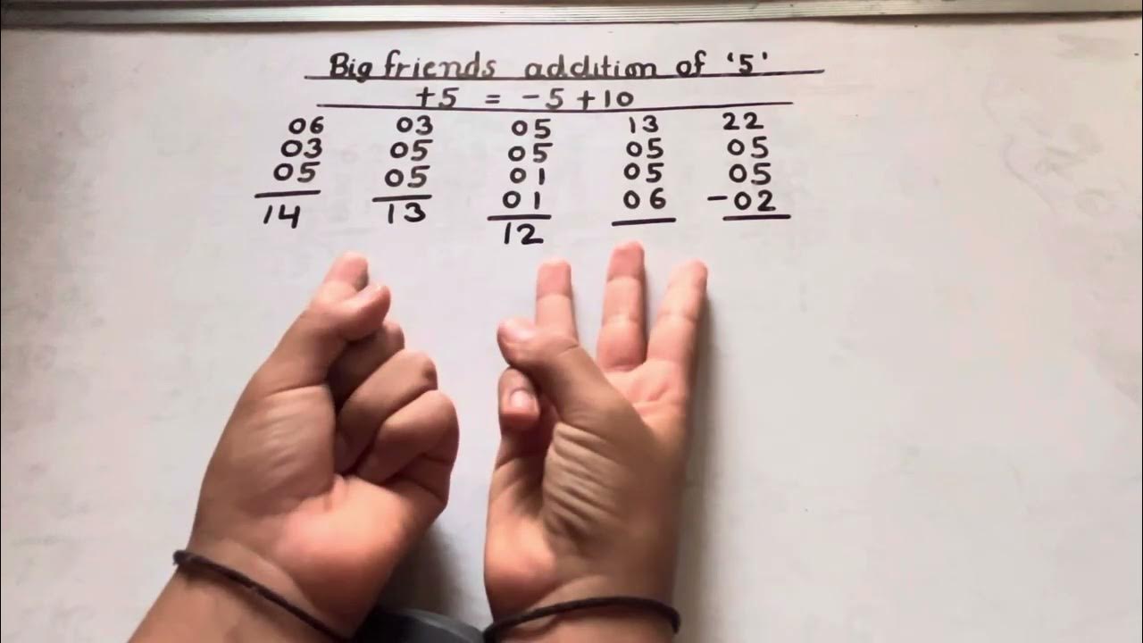 #magical fingers #big friend addition of 5 (single digit addition ...