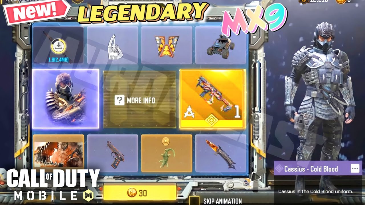 COD MOBILE SEASON 6 DRAW | LEGENDARY MX9 - HEARTLESS + CASSIUS - COLD ...