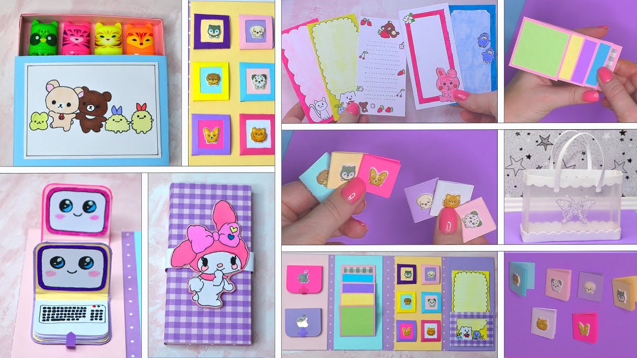 Easy crafts + colored paper // How to make colored mini notebooks, a ...
