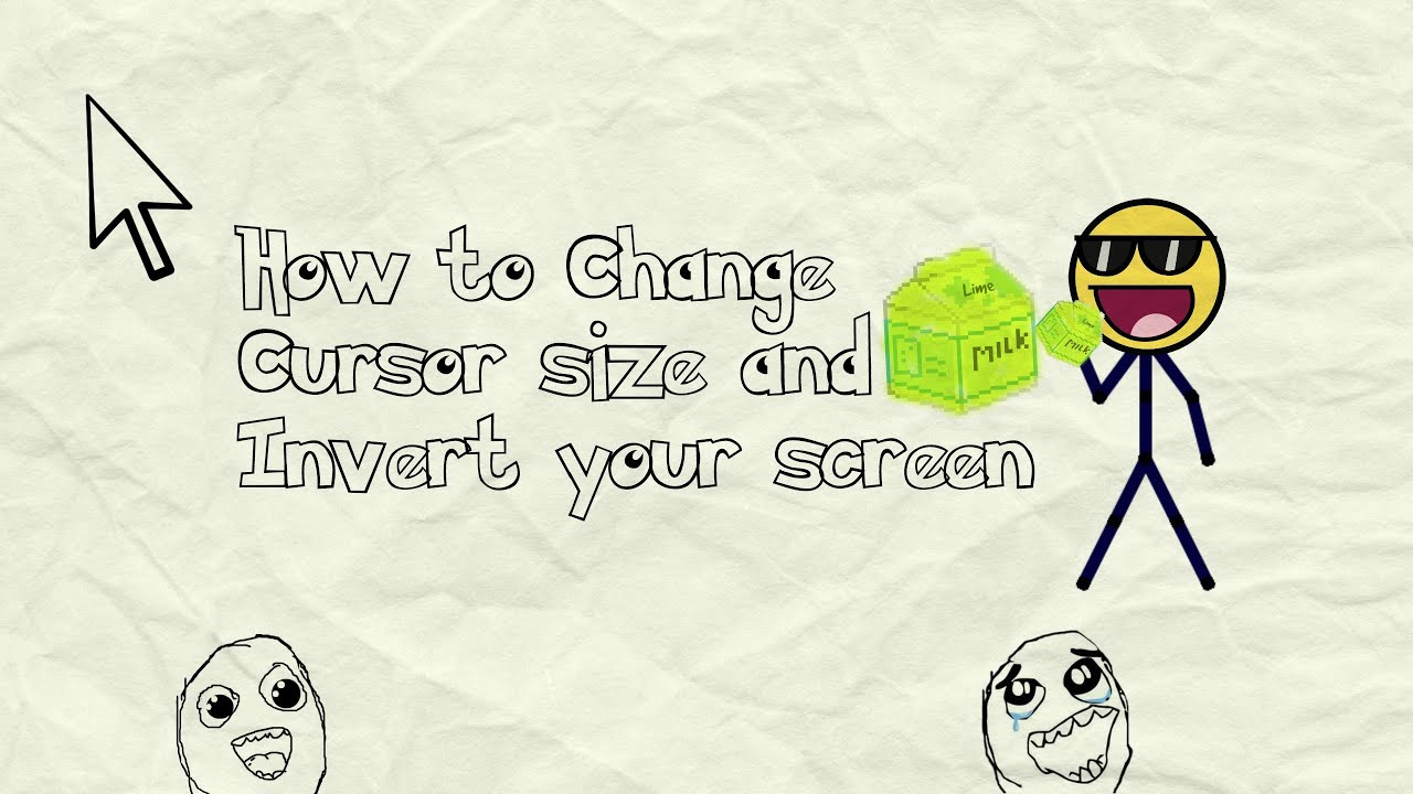 How to change cursor size and invert screen on Mac - YouTube