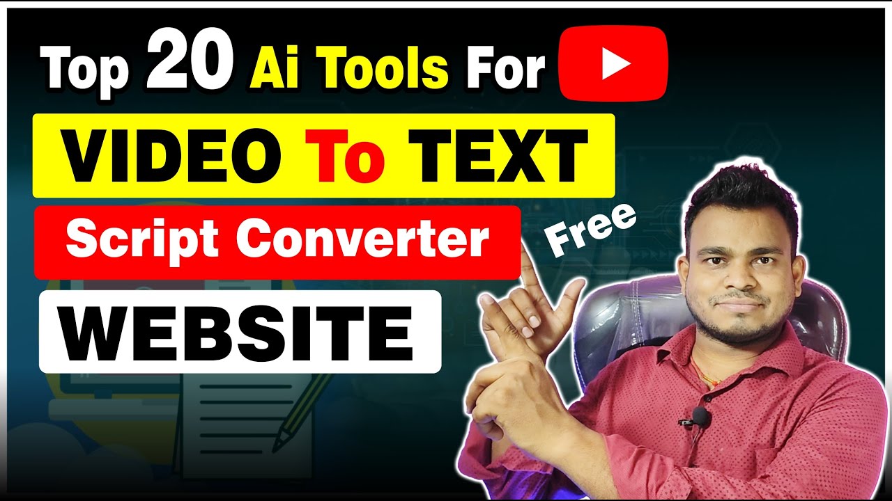 Top 20 Ai Tools For video To text | YouTube Video To Text Script Converter | Convert Video To ...