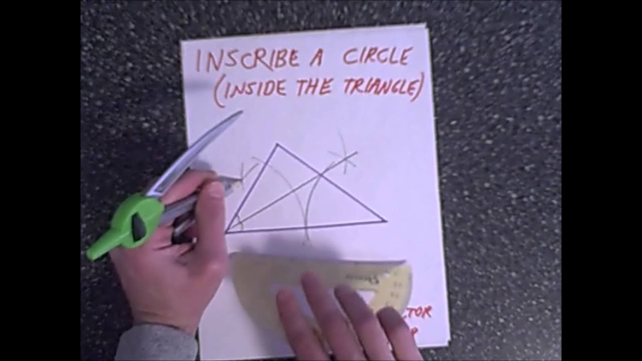 geometry construction inscribe circumscribe circles - YouTube