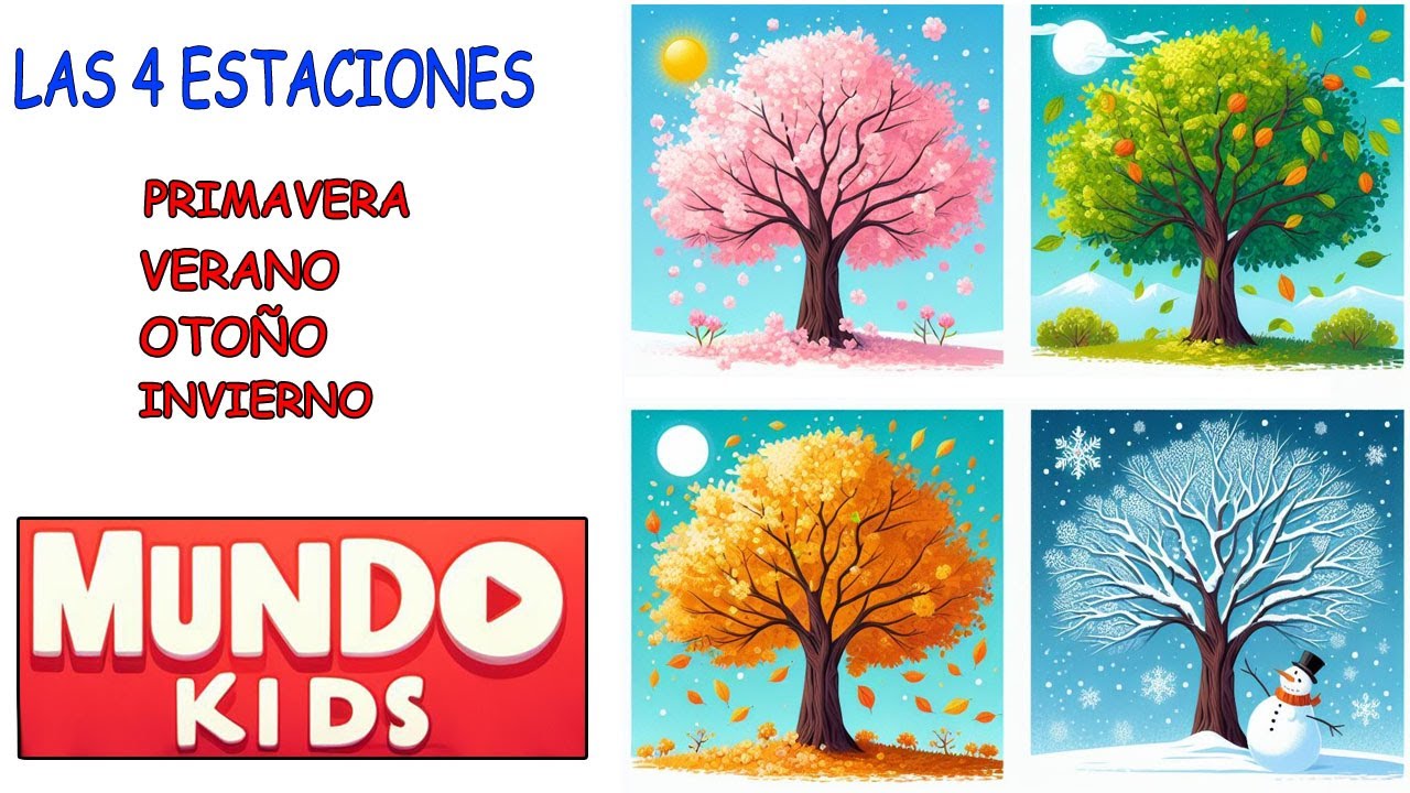 Las estaciones del año para niños | Video educativo | Mundo Kids - YouTube