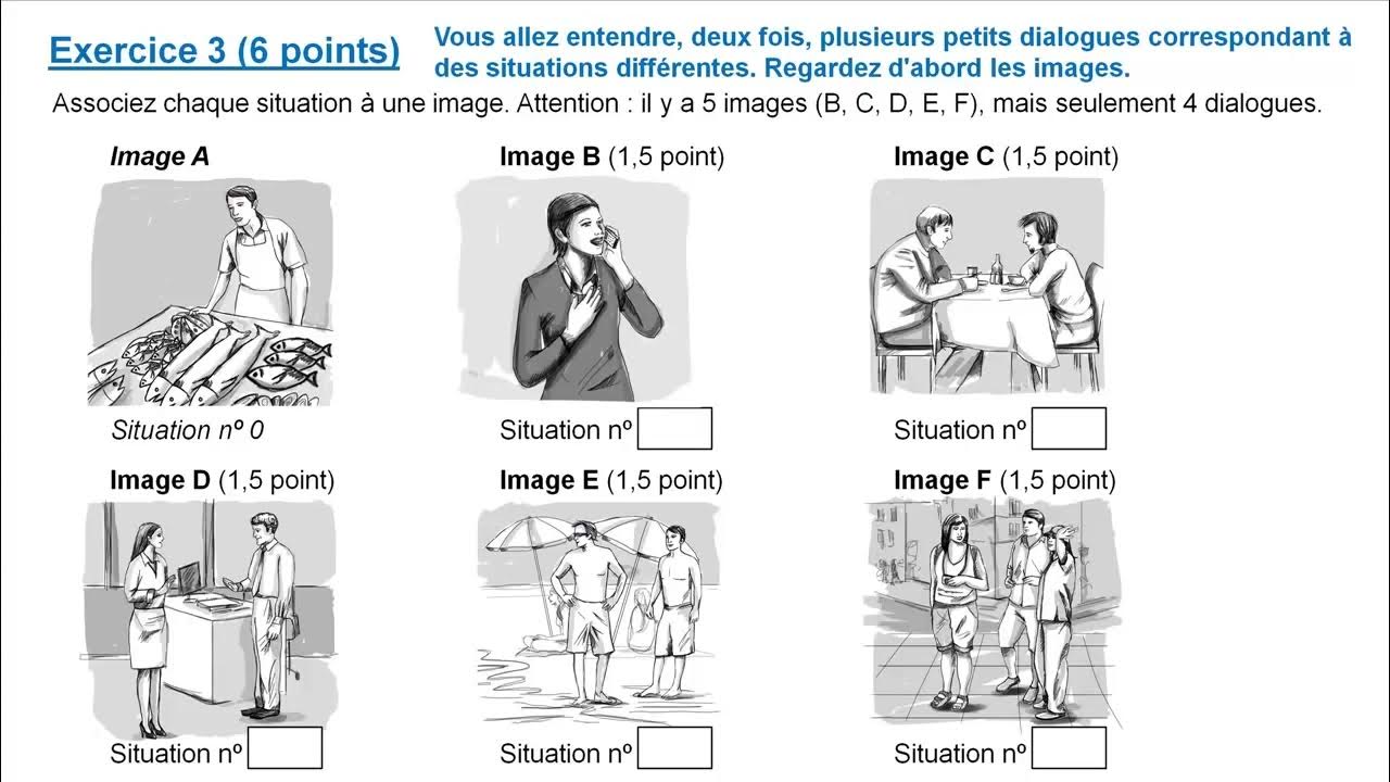 DELF A1 EXEMPLE D'EXAMEN - YouTube