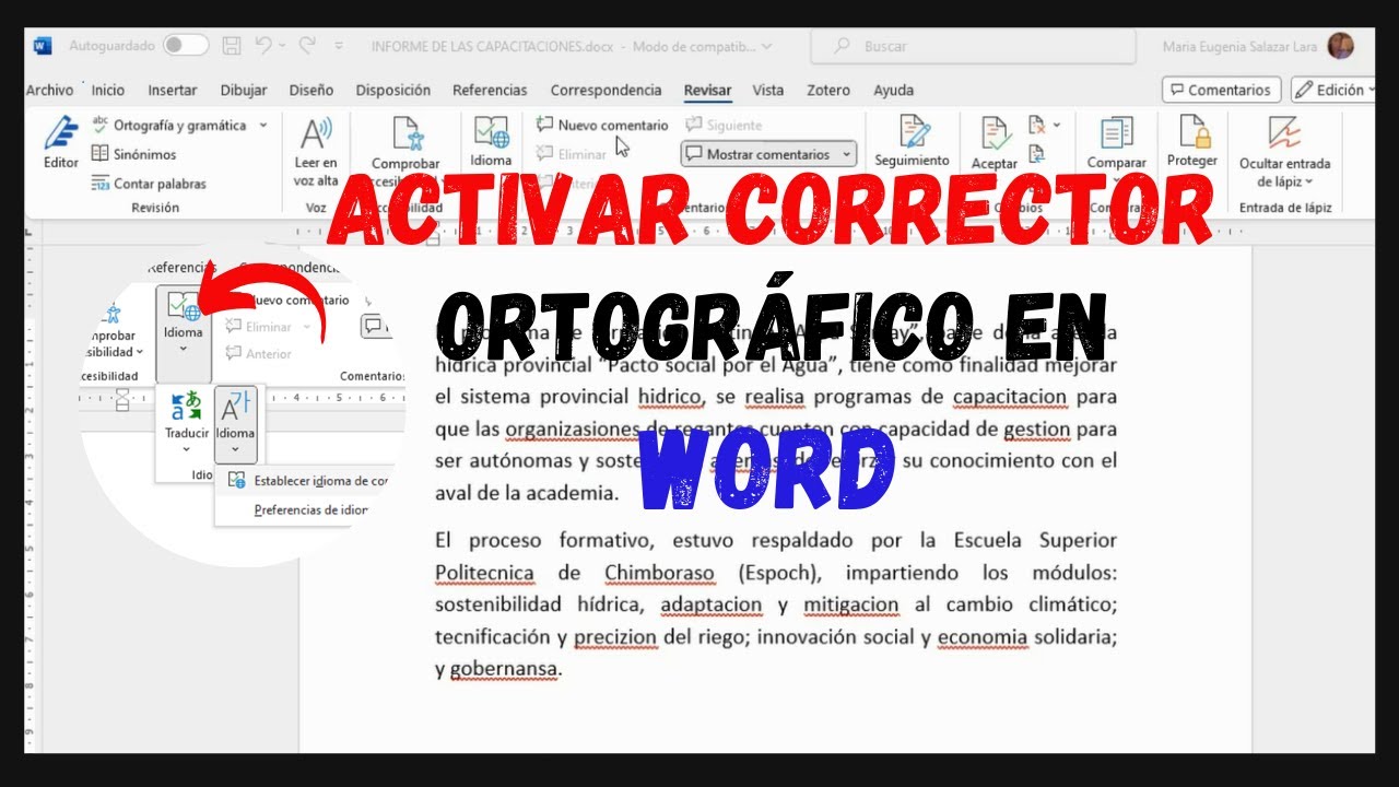 Como Activar El Corrector De Ortografía En Word 2023 Fácil Youtube