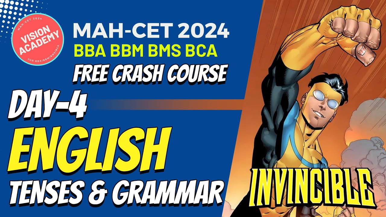 English Tenses & Grammar - Additional CET Crash Course Day-4 🔥 MAH CET ...
