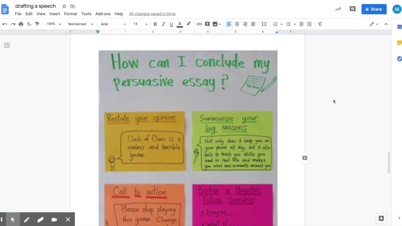 Drafting Final Speeches - putting it all together - YouTube
