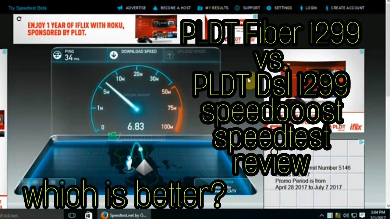 PLDT Fiber Plan 1299 Vs PLDT DSL Plan 1299 With Speedboost Speedtest
