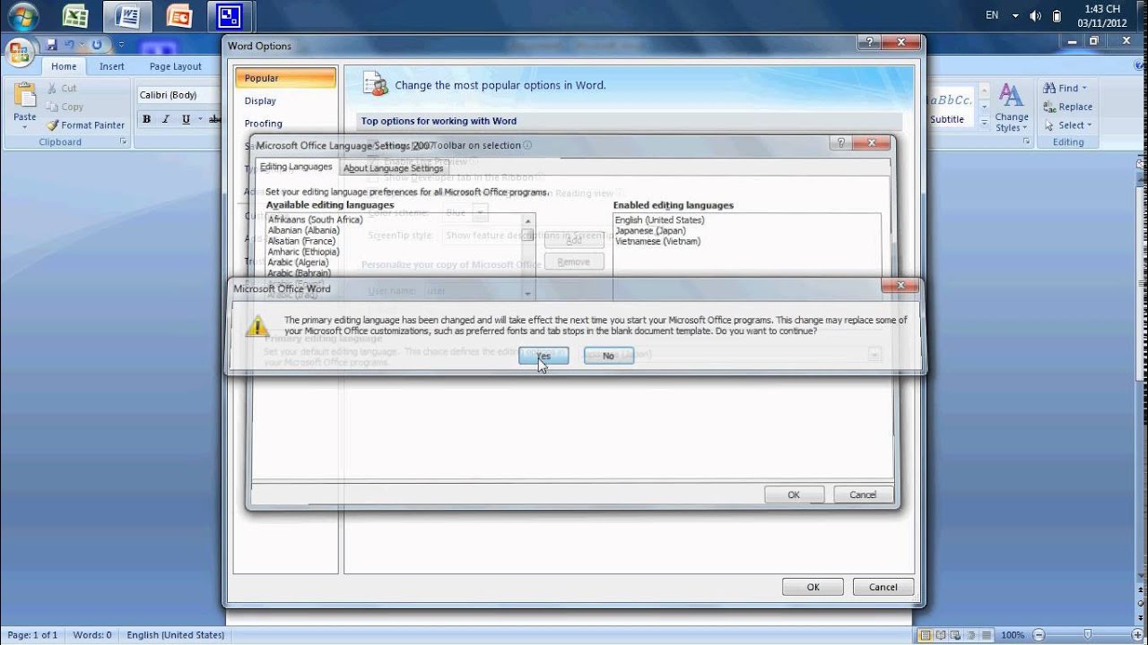 How To Get Japanese Words In Word 2007 - YouTube