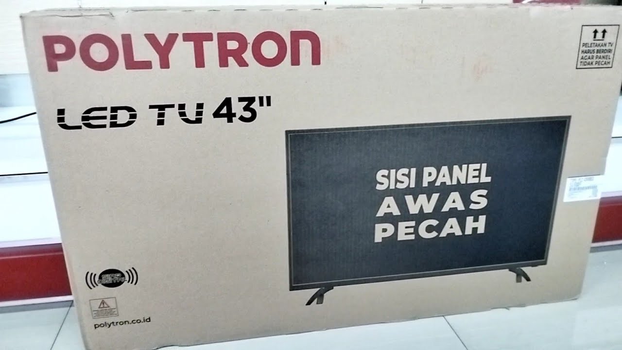 Unboxing, Review Dan Setting TV Polytron PLD 43V8853 - YouTube