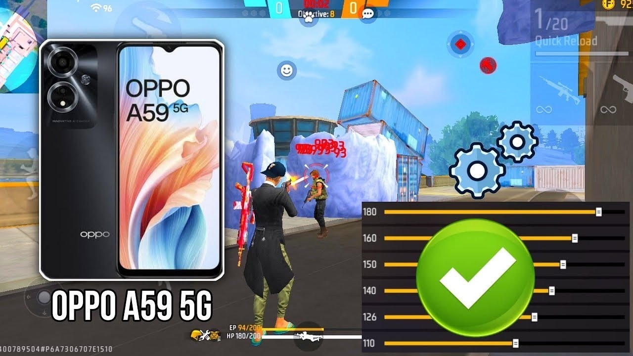 Oppo A59 5G free fire sensitivity setting ⚙️ | Oppo A59 5G free fire ...