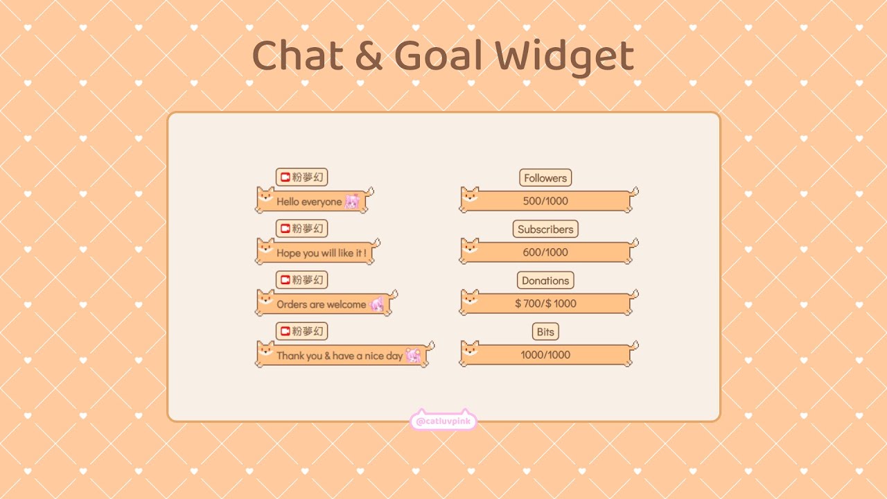 Fox - Chat and Goals Widget for Stream | Twitch/Facebook - YouTube