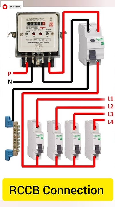 Rccb mcb connection ||rccb connection||rccb wiring||mcb rccb connection ...