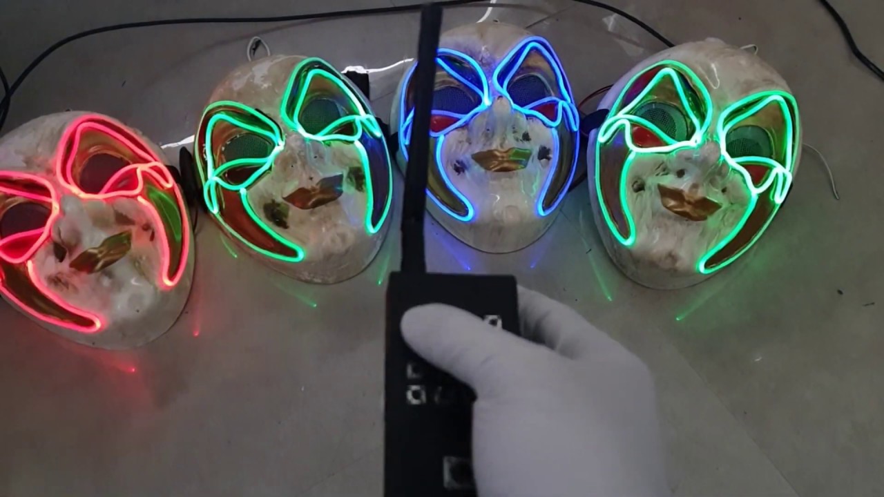 [LED Making] 주문제작 마스크 led가면 (무선제어) / Custom Design Mask (Wireless ...