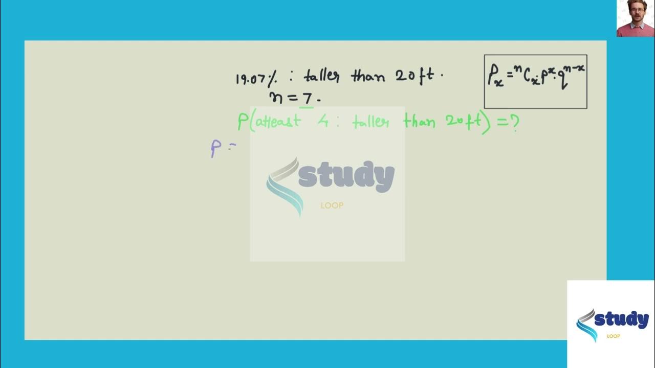 [Physics] 19 07% of the trees are taller than 20ft What is the probability that in a random ...