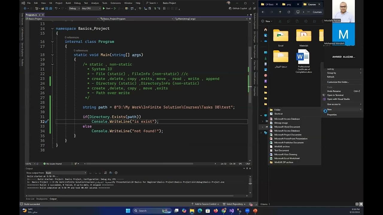 C# File FileInfo Directory DirectoryInfo Path Part2 - YouTube