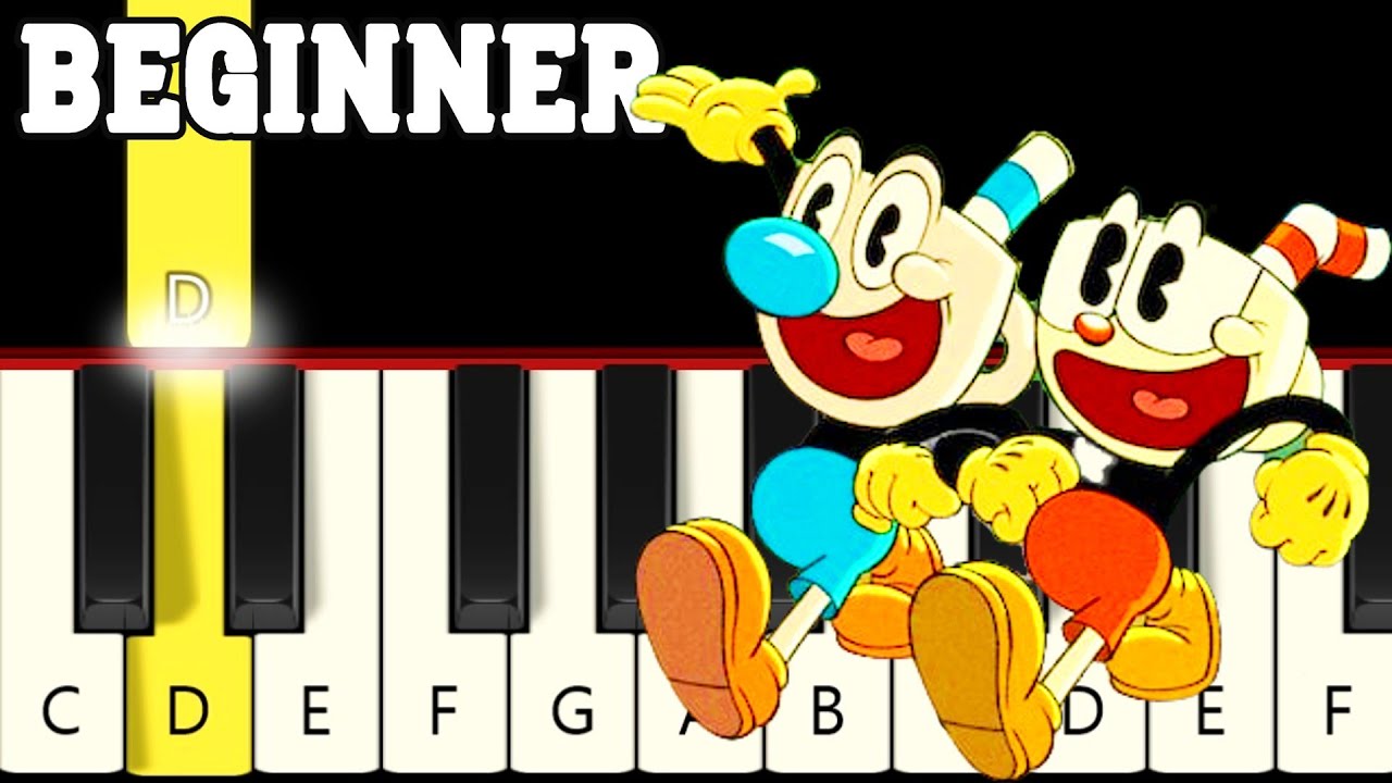 The Cuphead Show! Theme Song - Easy and Slow Piano tutorial - YouTube